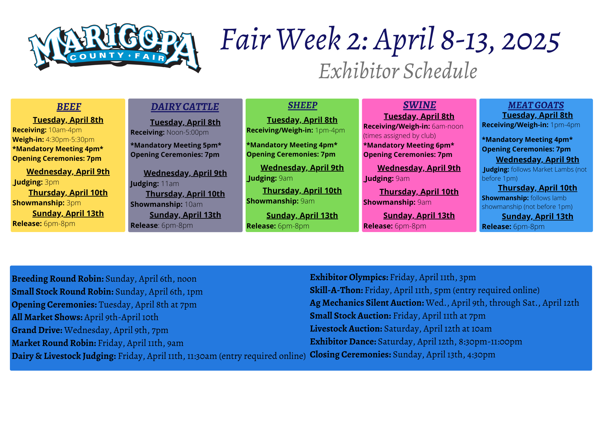 LIVESTOCK AND SMALL STOCK | Maricopa County Fair